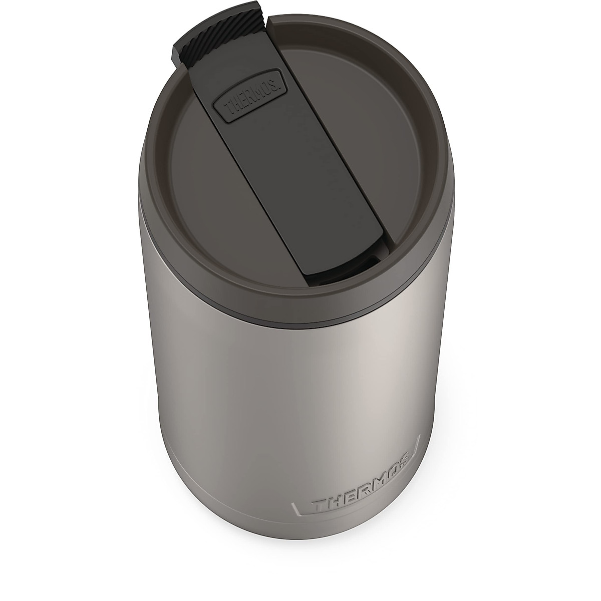THERMOS ALTA SERIES Stainless Steel Tumbler 18 Ounce, Matte Steel/Espresso Black