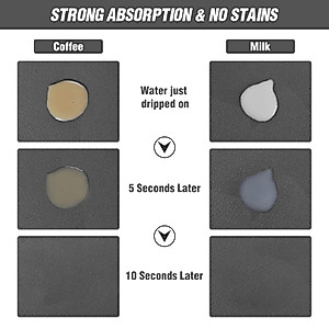 DK177 Coffee Mat Coffee Bar Mat Hide Stain Absorbent Drying Mat with Waterproof Rubber Backing Fit Under Coffee Maker Coffee Machine Coffee Pot Espresso Machine Coffee Bar Accessories-19"x12"