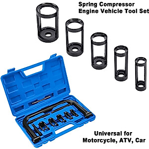 BTSHUB 10pcs Valve Spring Compressor Engine Vehicle Compression Clamp Tool for Motorcycle, ATV, Car