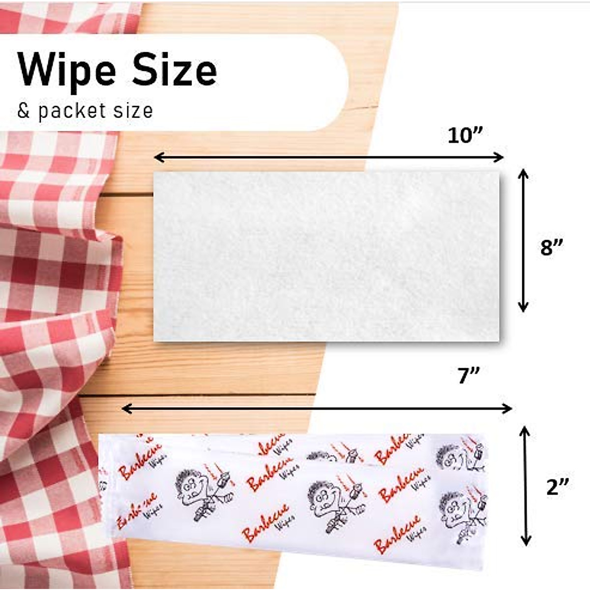 Diamond Wipes Pre-moistened Hand Wipes - “BBQ and Grill” Logo 10x8” Extra Thick Pack of 250 Individually Wrapped Wet Wipes For Cookouts, BBQs, Catering