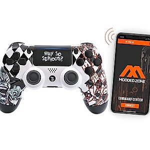 MODDEDZONE Joker Smart Rapid Fire Modded Controller compatible with PS4 Mods for FPS All Major Shooter Games Warzone MW & More (CUH-ZCT2U)