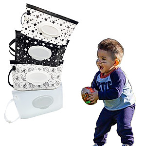 VOONGOR Portable Refillable Wet Wipe Pouch, Reusable Travel Wipes Holder & Case, Lightweight Flushable Diaper Wipes Container for Baby (Clear)