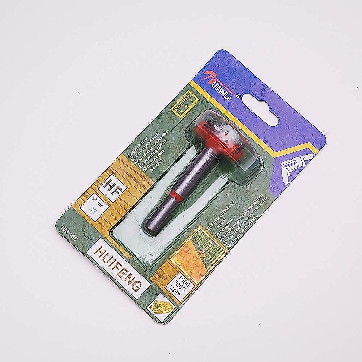 Hegebeck Forstner Drill Bits 1.5" Woodworking Hole Saw Boring Drill Bits Carbide Wood Drilling Cutter with 3/8inch Round Handle for Wood Plastic Plywood