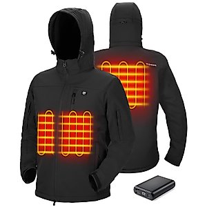TIDEWE Heated Jacket for Men with Battery Pack, Heated Coat (Camo, Size XXXL)