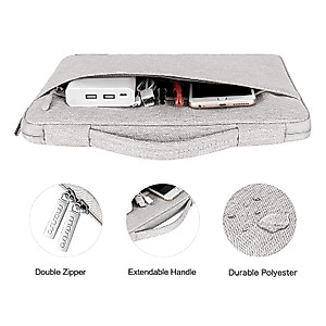 MOSISO Compatible with MacBook Air 15 inch Case 2023 2024 Release M3 A3114 M2 A2941 with Touch ID, Plastic Hard Shell Case&Carrying Sleeve Bag&Keyboard Cover&Webcam Cover&Screen Protector, Clear&Gray