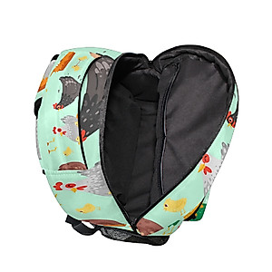 SUABO Chickens Laptop Backpack for School Students Tablet Travel School Bag for Teens Boys Girls