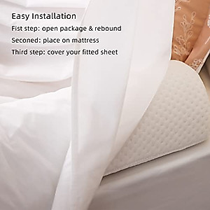 BBjixiang Toddler Bed Bumper for Twin Bed, Crib Rail Guard for Baby Boys and Girls Foam Long Pillow Pad with Non-Slip Washable Cover 1 Pack