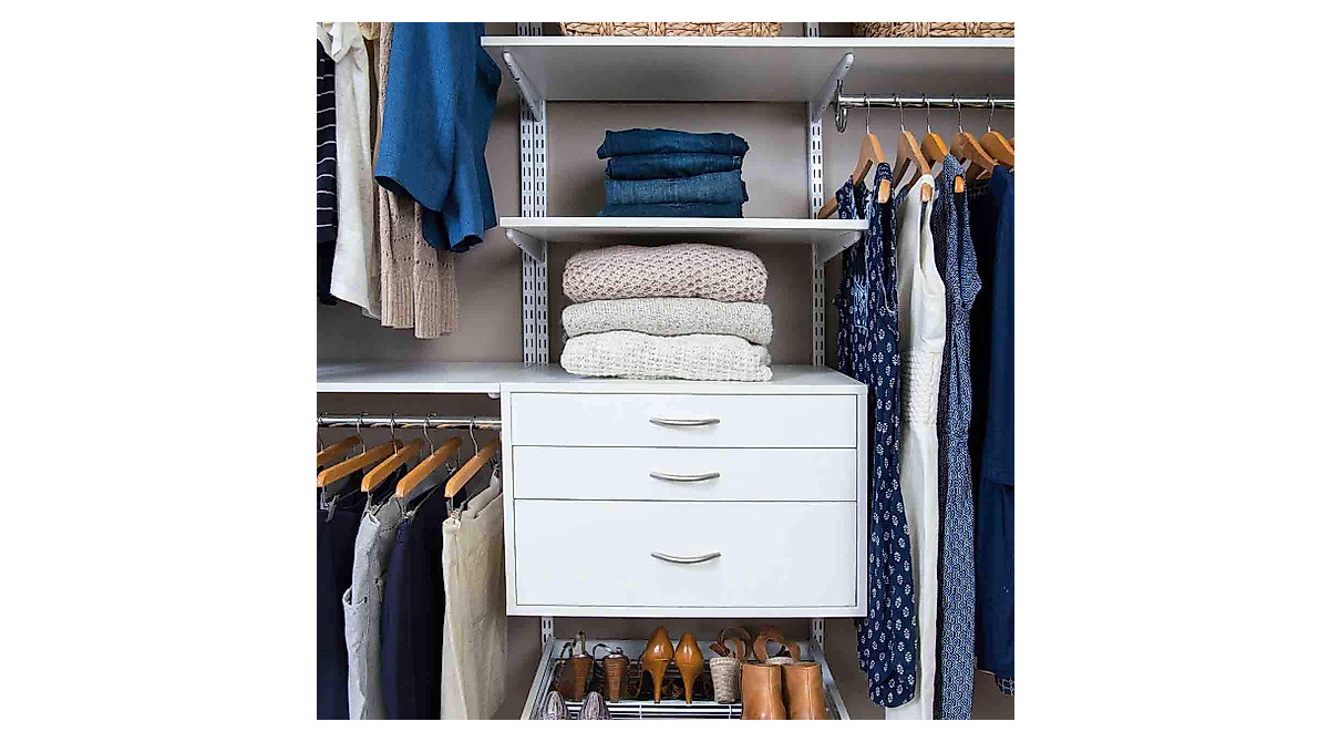 Organized Living freedomRail 3 Drawer OBox - White | Space-Saving ...