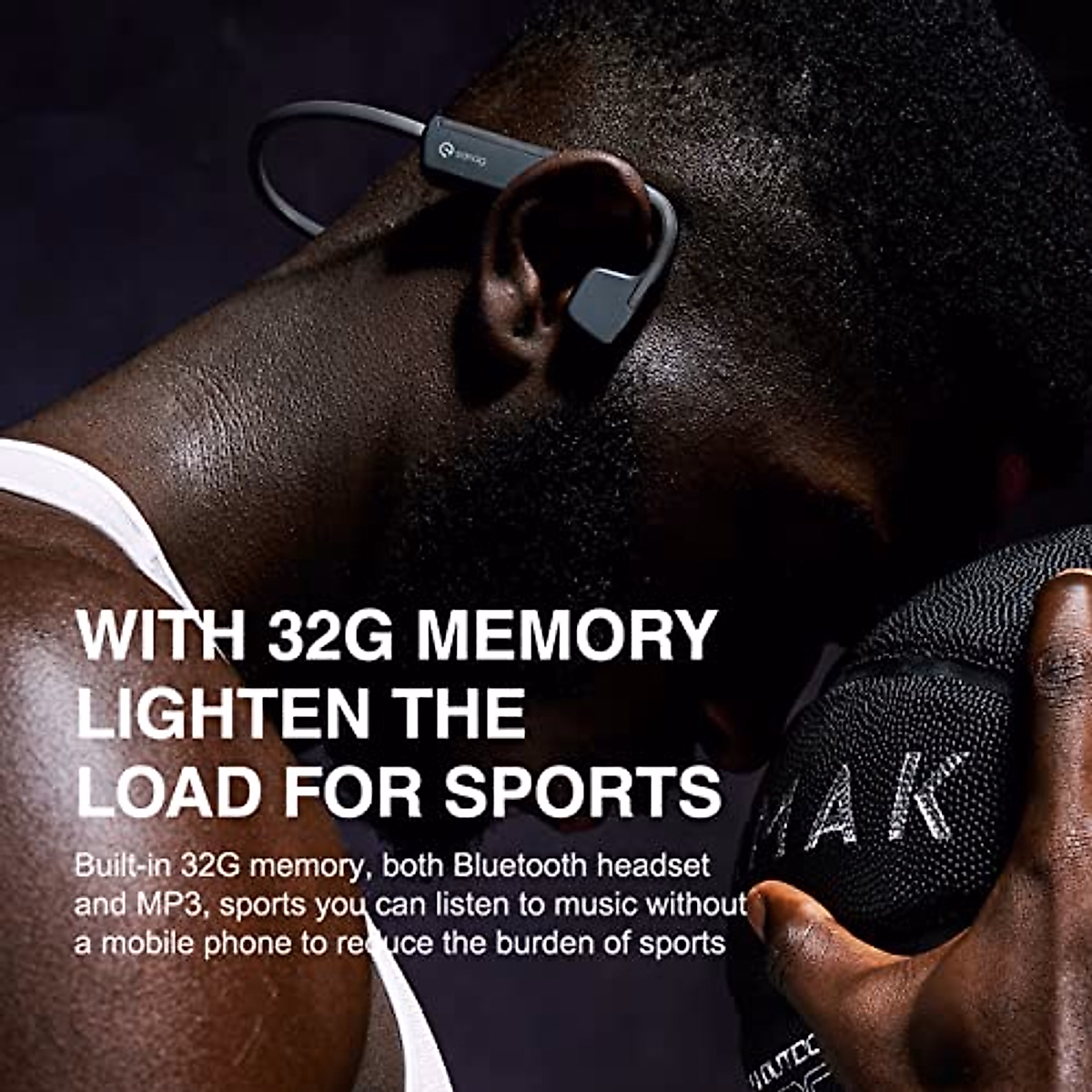 Sanag Open-Ear Bluetooth Air Conduction Sport Earphones, Built-in Mic, Waterproof Wireless Stereo Headphone for Running Workouts Commercial Travel