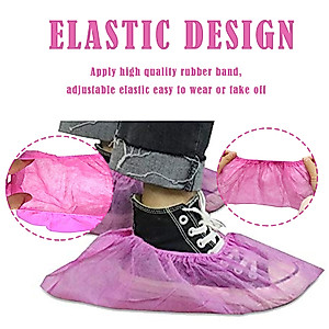 Duyoku 200 Pack Disposable Hygienic Boot & Shoe Covers 200 pack(100 Pairs)|Waterproof Slip Resistant Non-Slip, Durable for Construction, Workplace, Indoor Carpet Floor Protection