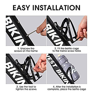 WEST BIKING Bike Water Bottle Cage, Durable Ultralight Plastic Water Drink Holder Rack, Lightweight PC for Bicycle, Cycling Bottle Holder Cages for MTB, Road/ Mountain Bikes