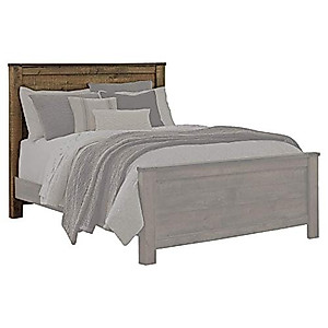 Signature Design by Ashley Trinell Rustic Panel Headboard, Queen, Warm Brown
