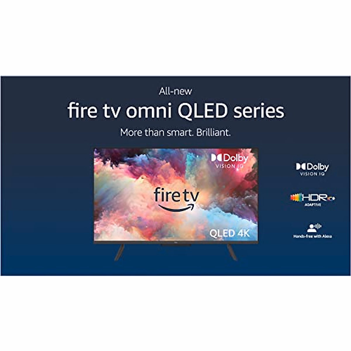 All-new Amazon Fire TV 43" Omni QLED Series 4K UHD smart TV, Dolby Vision IQ, hands-free with Alexa
