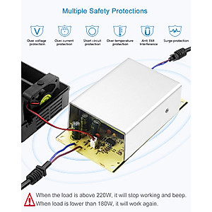 ALITOVE 110V to 12V Converter AC to DC Converter 12 Volt 15A 180W Power Supply Adapter with Car Cigarette Lighter Socket 100V-240V AC in for Car Refrigerator Tire Inflator Cleaner Pressure Washer