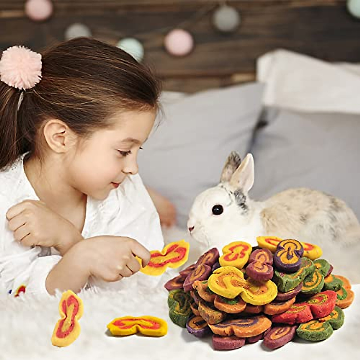 X-pet Rabbit Chew Toys and Chinchilla Treats, 150g Natural Timothy Grass Molar Treats Suitable for Guinea Pig Hamster Bunny Chinchilla Gerbil Squirrel