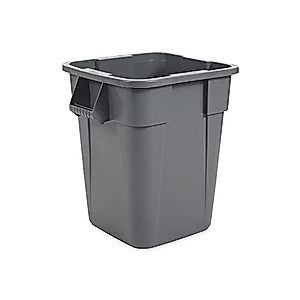 Rubbermaid Commercial 353600Gy Brute Container, Square, Polyethylene, 40Gal, Gray