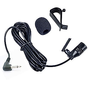 Car Microphone Stereo 3.5mm Jack Assembly Mic Car Radio Microphone Compatible with Kenwood Boss Corehan Power Acoustik JVC Sony Jensen Alpine Car Vehicle Head Unit Bluetooth Enabled Audio GPS DVD