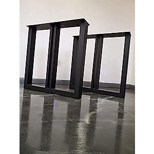 Metal Table Legs, Rectangular Columns Style - Any Size and Color