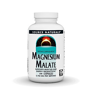 Source Naturals Magnesium Malate, Supports Muscles and Energy Production*, 3750 MG - 200 Capsules