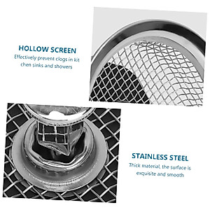 Hemobllo 2pcs Filter Net Bath Tub Hair Catcher Kitchen Drain Stopper Sink Drain Cover Kitchen Sink Strainer Floor Drainer Kitchen Sink Take a Bath Filter Screen
