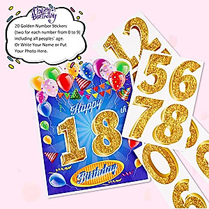 HOMENOTE 7Pcs Happy Birthday Yard Signs With Stakes, 5m LED Light and Personalized Sign, 23.6’’Foldable Large Happy Birthday Sign, Full Set Supplies for Yard Lawn Outdoor Birthday Decoration Party
