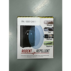 Jahy2Tech Ultrasonic Rodent Repellent for Car Engines 2 Pack Under Hood Animal Repeller Battery Powered Rat Deterrent with LED Strobe Lights Car Truck RV Rodent Defense Vehicle Protection, BLACK