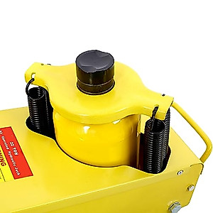 Yiwa Heavy Duty Air/Hydraulic Floor Jack with 4 Extension Adapters Power Lift Repair Tool Air Over Hydraulic Air Jack Built-in Wheels for Farm Vehicles Trucks Auto Repairing 22 tons