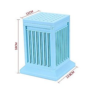 MAYAGU 49 Holes Meat Skewer Kebab Maker Box,Kitchen Quick BBQ Skewer Maker Meat Maker (Blue)