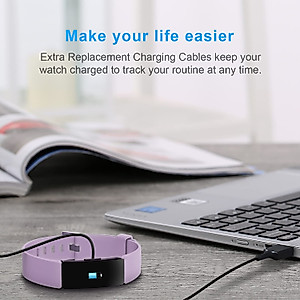 2 Pack Charger Cable for Fitbit Inspire HR and Fitbit Inspire Smartwatch, Replacement USB Charging Charger Cord for Fitbit Inspire/Fitbit Inspire HR (3.3ft/0.5ft)