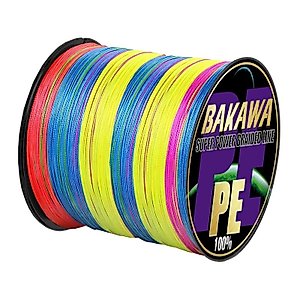 Fishing Lines 4 Braided Fishing Line 300M 100M PE Multifilament Carp Sea Saltwater Floating Wire Accessories Fishing Tool (Color : Multicolor, Size : X4 300M 85LB 8.0)