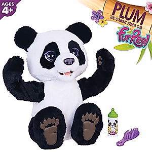 FurReal friends Fur Real Friends Plum, The Curious Panda Cub Interactive Plush Toy, Ages 4 and Up, Black