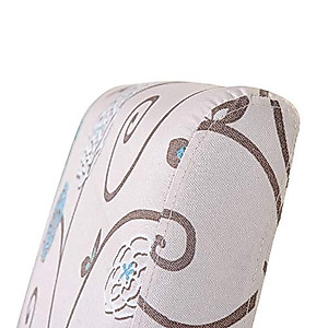 LZ LEISURE ZONE Urban Stylish Fabric Accent Dining Chairs Sofa Side Chairs Upholstered Armchair with Wood Legs Home Furniture (Floral)