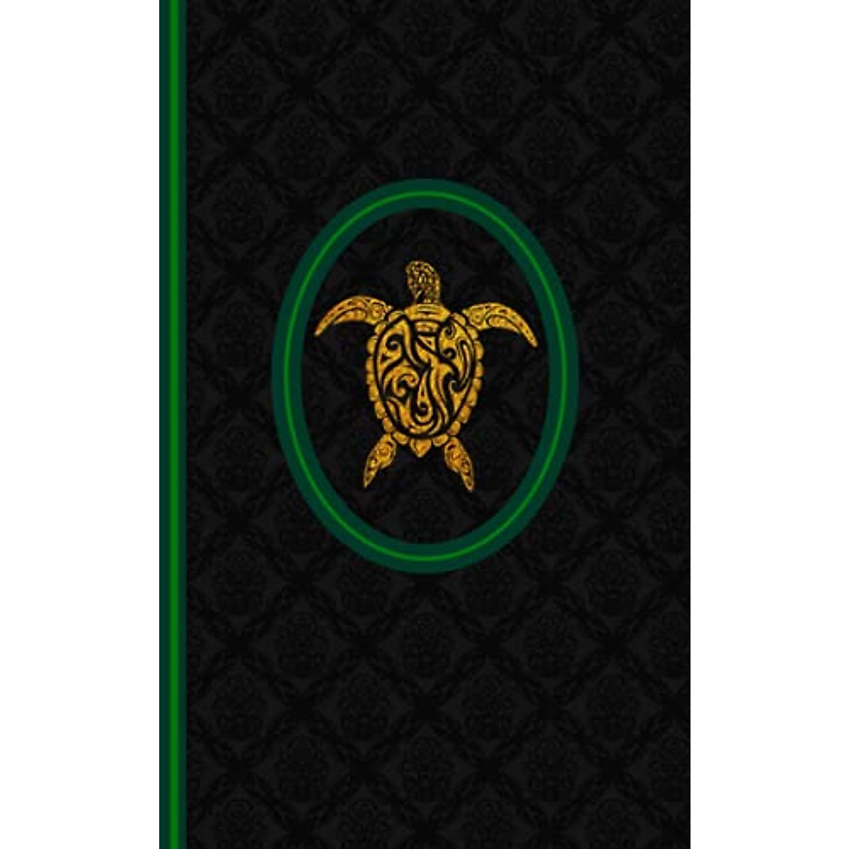 Password Book With Alphabetical Tabs: Keep your internet password records safe in this discreet log notebook | Designed with a gold turtle on an elegant black cover