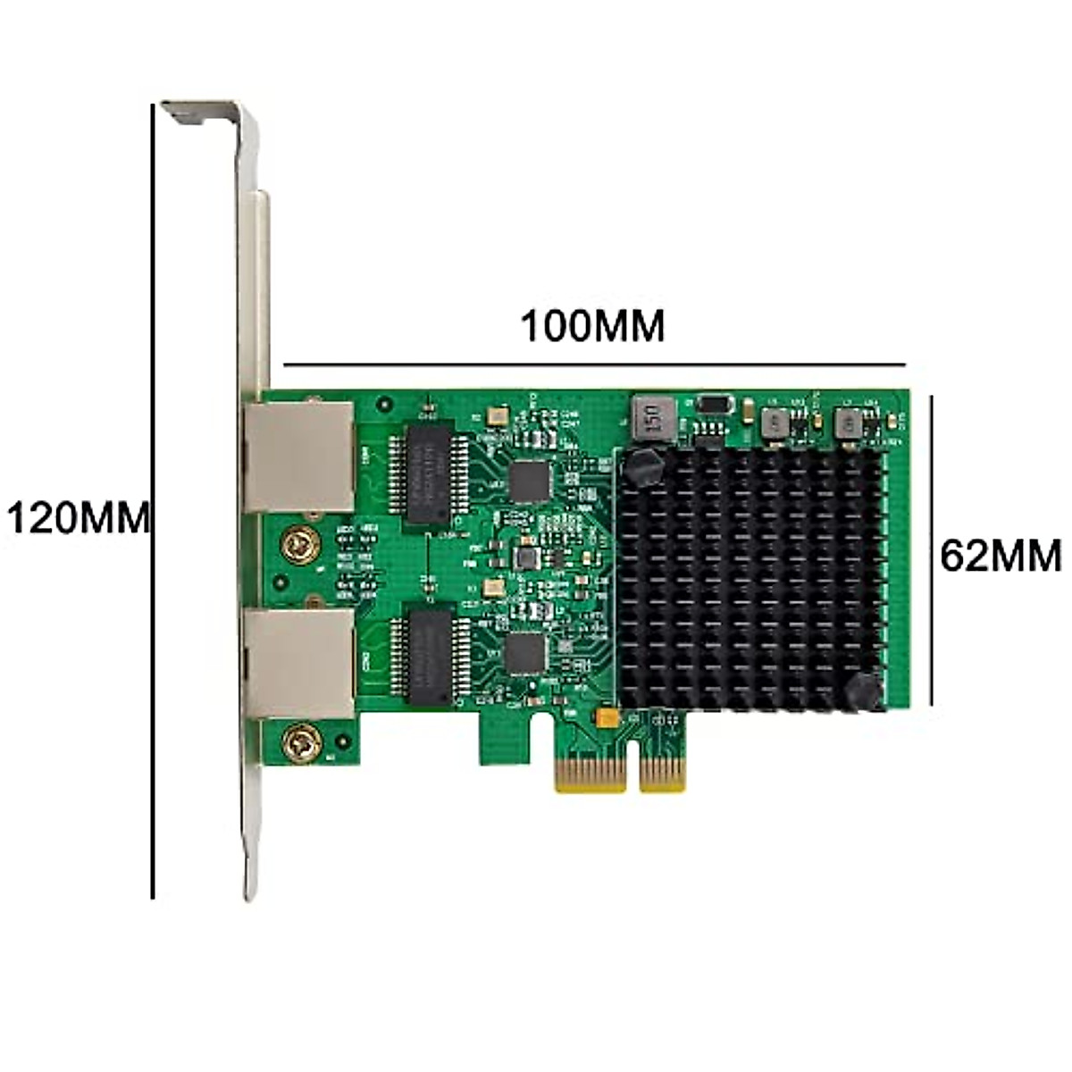 Dual-Port 2.5GBase-T PCIe Network Adapter RTL8125B 2500/1000/100Mbps PCI Express Gigabit Ethernet NIC Card RJ45 LAN Controller