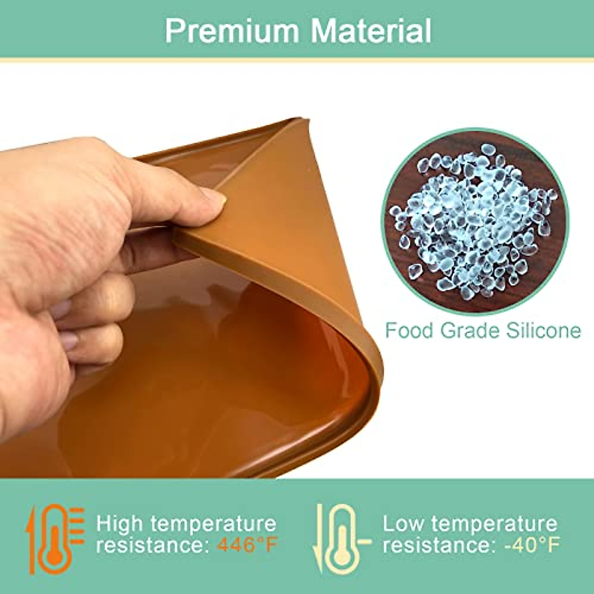 6PCS Silicone Dehydrator Sheets - Nonstick fruit leather trays for dehydrator with Silicone Scraper Compatible with Cosori CP267-FD High Temperature Resistance Reusable for Fruits Meat Vegetables Herbs