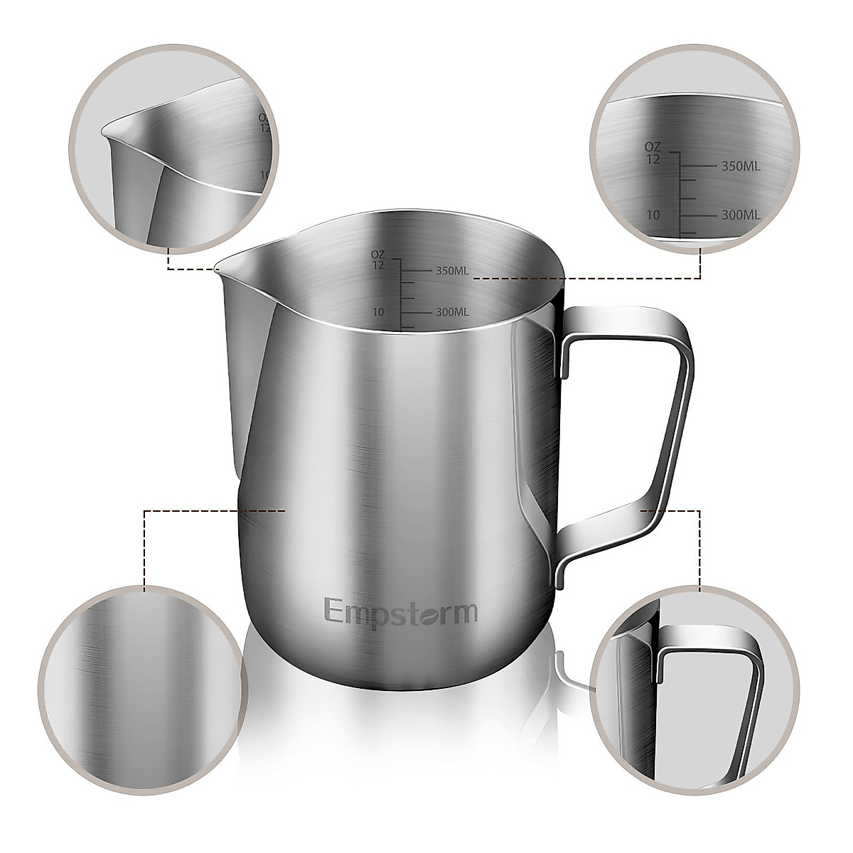 Empstorm 20 Bar Espresso Maker with Milk Frother Steam Wand, Compact Espresso Coffee Machine with for Cappuccino, Latte, Fast Heating (Fine)