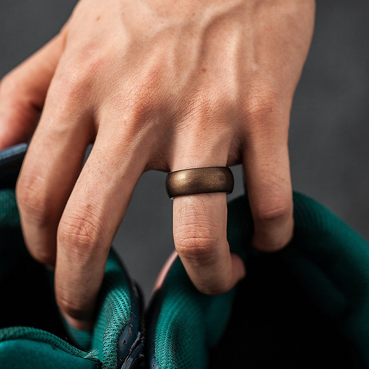 ThunderFit Silicone Wedding Rings for Men, 5 Rubber Engagement Bands 8.7mm Wide 2mm Thick