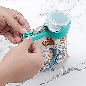 4pcs Food bag clipswith Pour Spouts, Great Clips Bags for Kitchen, Suitable for Small Particle Food, Liquid,Flour and Baby Food Storage Organizer