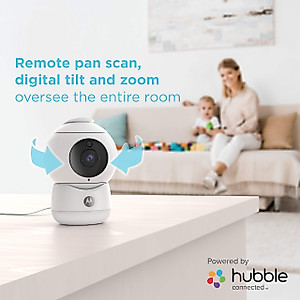 Motorola Peekaboo WiFi 1080p Video Baby Monitor - Multi-Color Night Light, Two-Way Audio, Infrared Night Vision – 360 Degree Remote Pan Scan and Digital Zoom/Tilt, Soothing Sounds & Lullabies