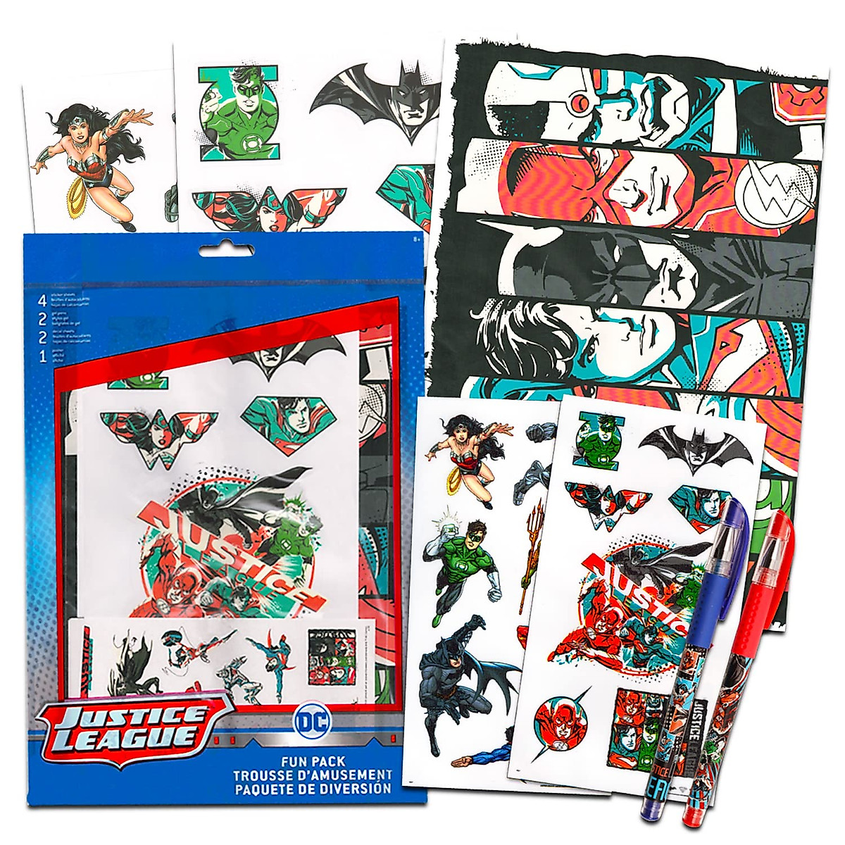 Detective Store Batman Backpack for Boys 8-12 Set - 16'' Batman Backpack for Kids Bundle with Stickers,Stampers,More,Batman School Stuff