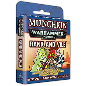 Munchkin Warhammer 40,000: Rank and Vile Card Game (Expansion) | 112 Cards | Adult, Kids, & Family Game | Fantasy Adventure RPG | Ages 10+ | 3-6 Players | Avg Play Time 120 Min | Steve Jackson Games