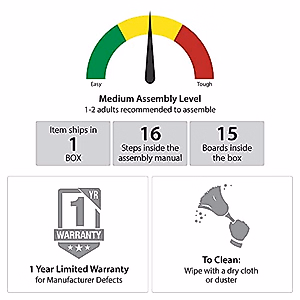 Ameriwood Home Mateo Fireplace with Mantel, Ivory Oak with Rustic Mantel