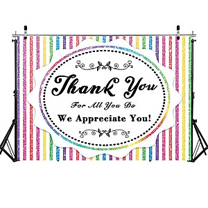 Thank You for All You Do Backdrop 7x5FT We Appreciate You Banner Decoration Congratulations Graduates Photography Background Thanks for Teacher Doctor Nurses Staff Retirement Party Supplies