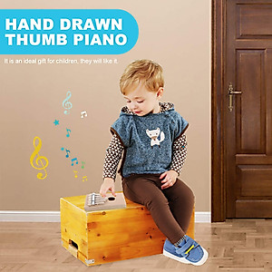 MILISTEN Kalimba Thumb Piano 10 Keys Mbira 10 Tone Finger Piano DIY Kit African Musical Instrument for Beginners Kids Adult Hand Painting Supplies