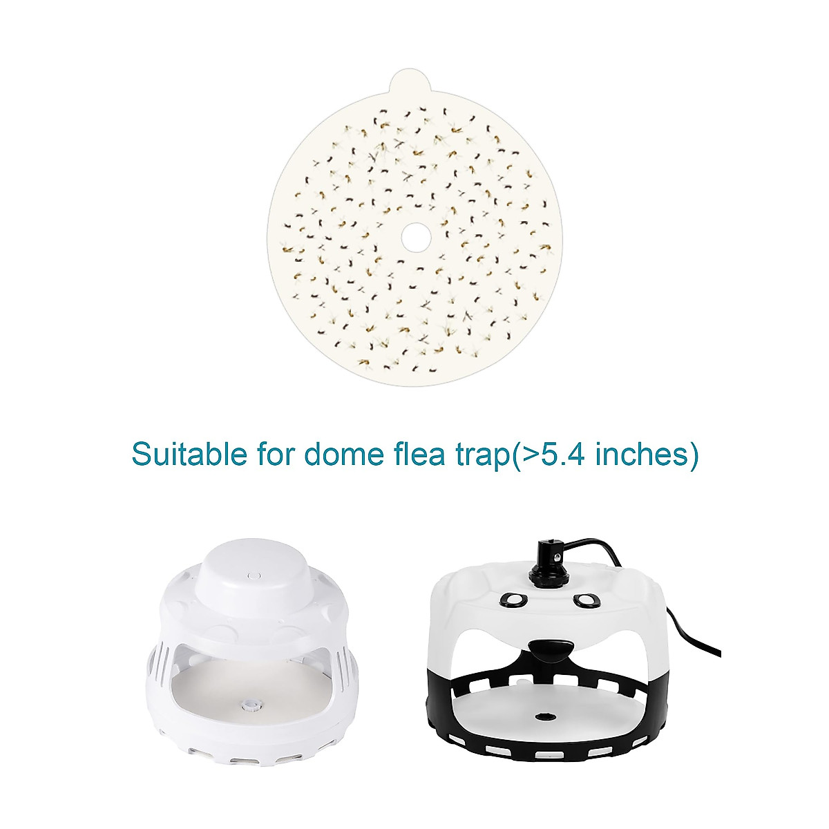 24 Pack Flea Trap Refill Discs for Bug Md Flea Trap, 5.4" Replacement Sticky Pads for Bugmd Termination Station Pest Trapper Flea Trap for Inside Your Home