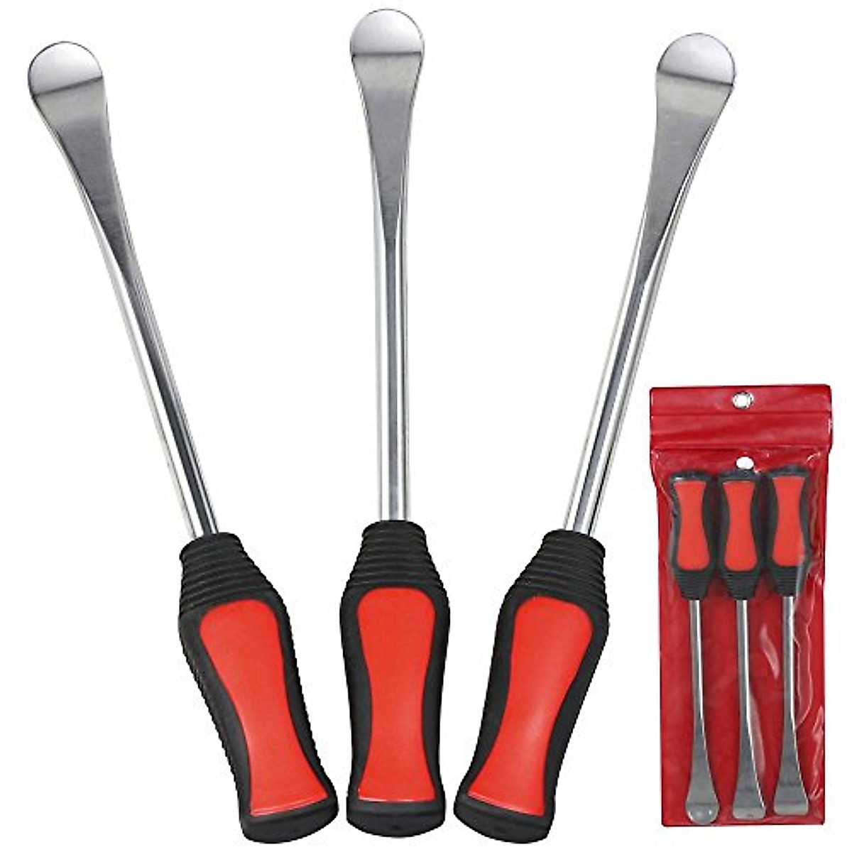 WAHEYNAO Tire Spoon Lever Iron Tool Motorcycle Bike Tire Change Changer Kit w/Case Set of Three