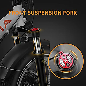 vtuvia Electric Bike for Adults, 20" x 4.0 Fat Tire Step-Thru Folding Electric Bicycles, 750w Motor 48v 13Ah Removable Lithium Battery 28MPH Shimano 7-Speed Gear Ebikes, Beach Travel Bike Electric