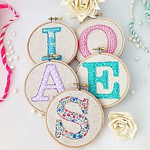 Girly Applique Letter in 4" Hoop -