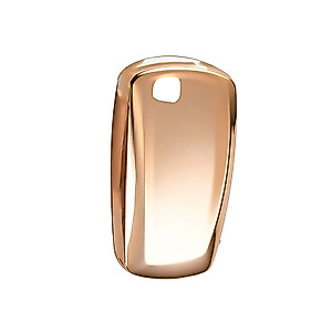 Xotic Tech Gold Soft TPU Key Fob Shell Skin Cover, Compatible with BMW 1 2 3 5 6 7 Series X1 X3 X4 X5 X6 M Models GT3 GT5 F12 F20 F21 F22 F25 F30 F31 GT3 GT5 Z4 Smart Keyless Entry Key