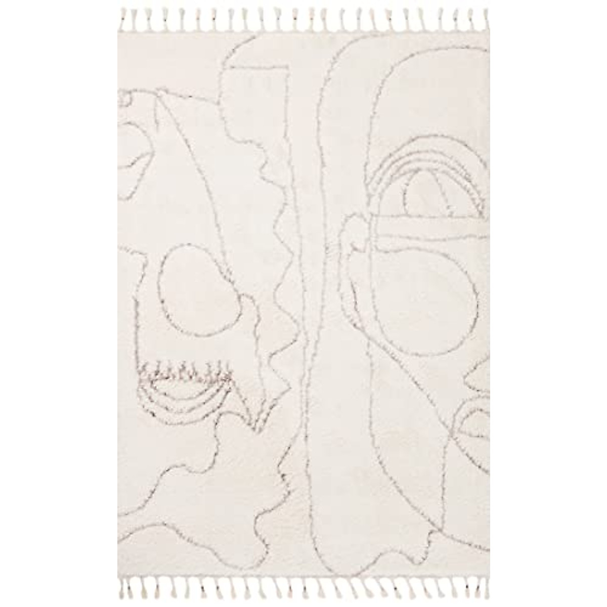 Justina Blakeney x Loloi Ronnie Collection RON-04 Ivory/Natural, Contemporary 2'-2" x 3'-9" Accent Rug